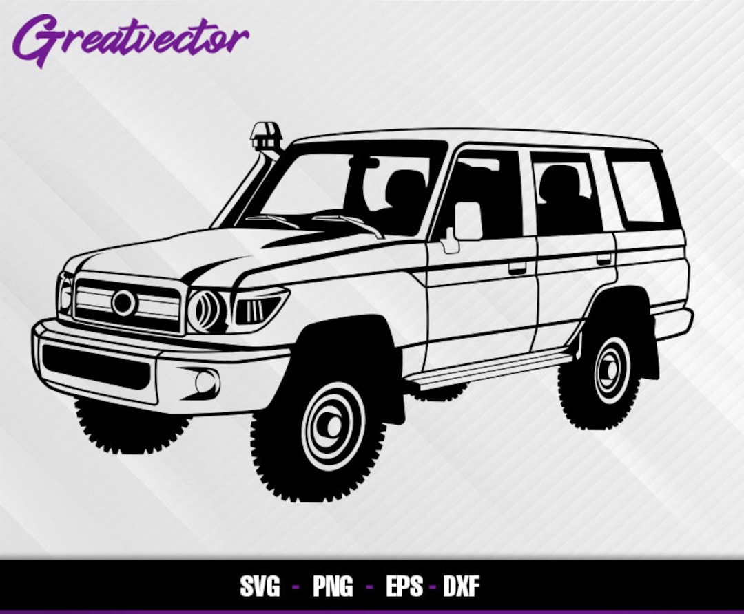 70 Series Land Cruiser L EPS - SVG - PNG - Dxf L Vector Art - Etsy