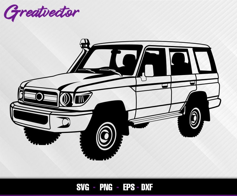 70 series Land Cruiser l EPS SVG PNG Dxf l Vector Art - Etsy México
