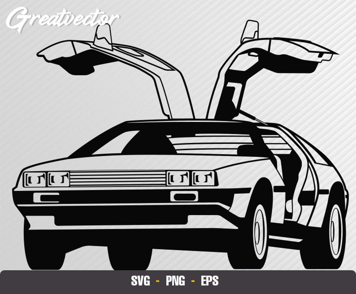 Delorean SVG EPS PNG - Etsy