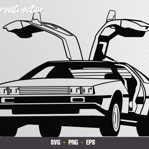 3 Files Back to the Future Delorean SVG PDF DXF Pdf Gsp Png - Etsy