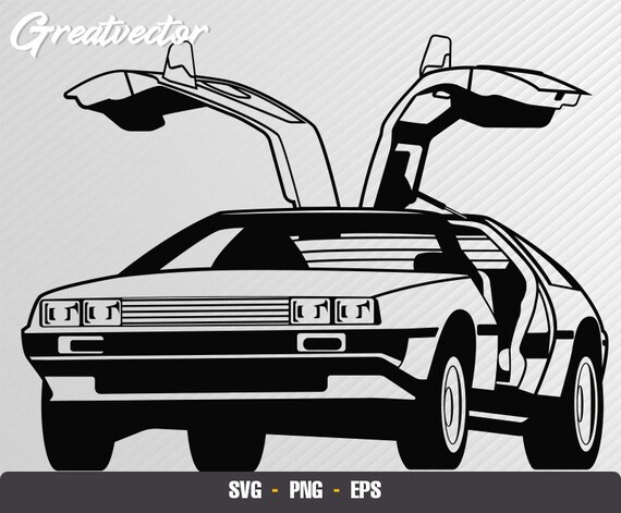 Delorean SVG EPS PNG | Etsy
