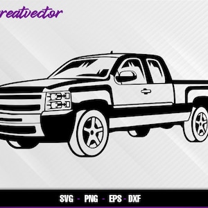 2010 Silverado Pickup 1500 L EPS - SVG - PNG - Dxf L Vector Art - Etsy