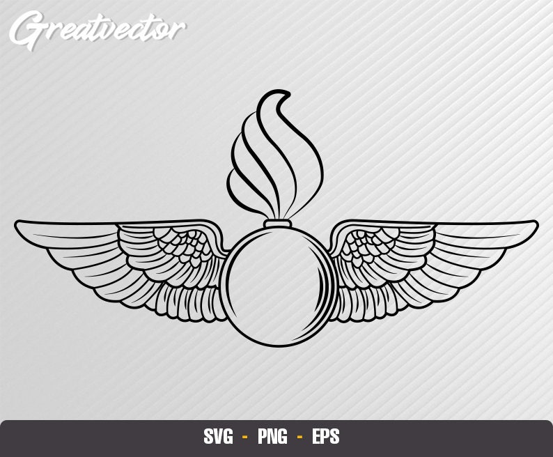 Aviation Ordnance Insignia EPS SVG PNG Vector File | Etsy
