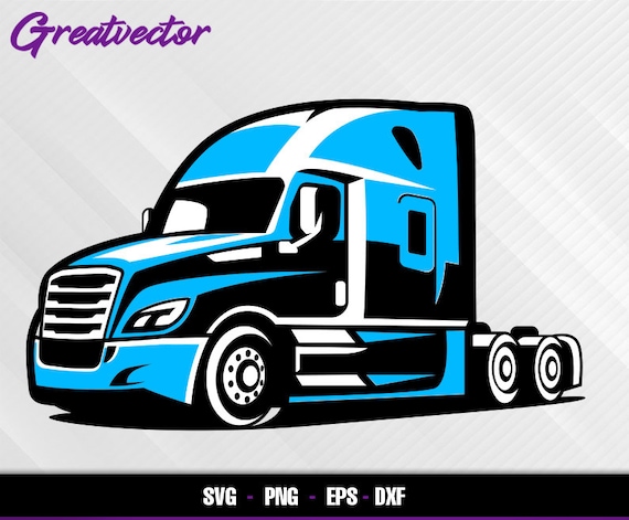 Cascadia Semi Truck L EPS SVG PNG Dxf L Vector Art | Etsy
