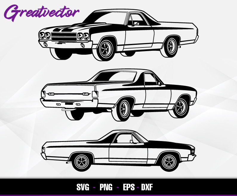 1970 El Camino Ss Pick up L EPS - SVG - PNG - Dxf L Vector Art - Etsy ...