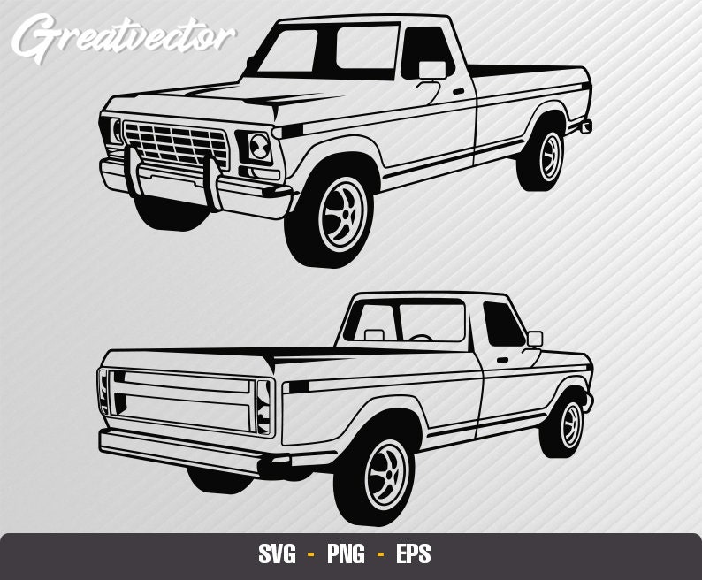 X2 1978 Pickup Truck SUV F 100 Vector F150 Pickup Car - Etsy
