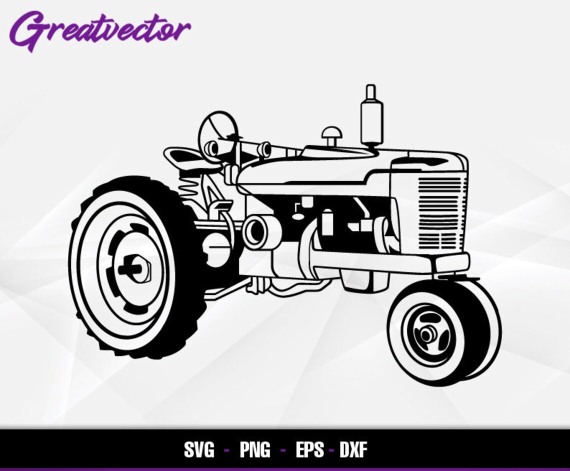 Model M Tractor L EPS SVG PNG Dxf L Vector Art - Etsy