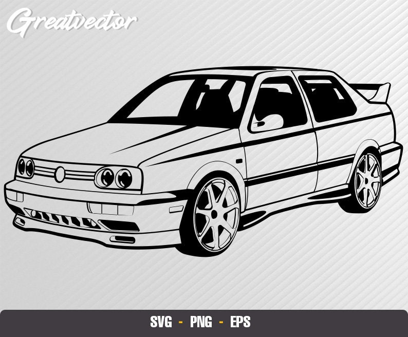 Vw jetta 1995 SVG l PNG l EPS | Etsy