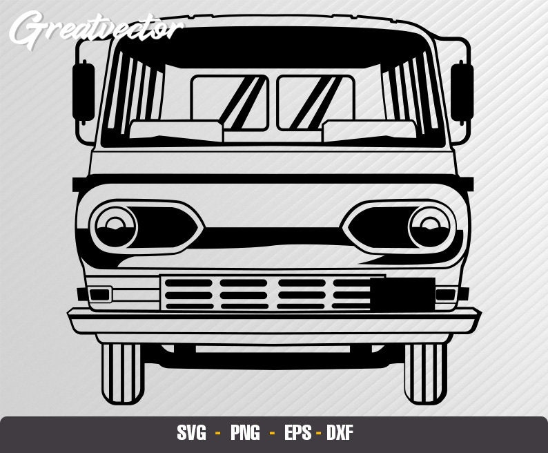 1964 Econoline Van Front View L EPS SVG PNG Dxf L Vector | Etsy