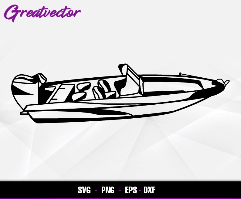 Multi-species Fishing Boat L EPS SVG PNG Dxf L Vector - Etsy Finland