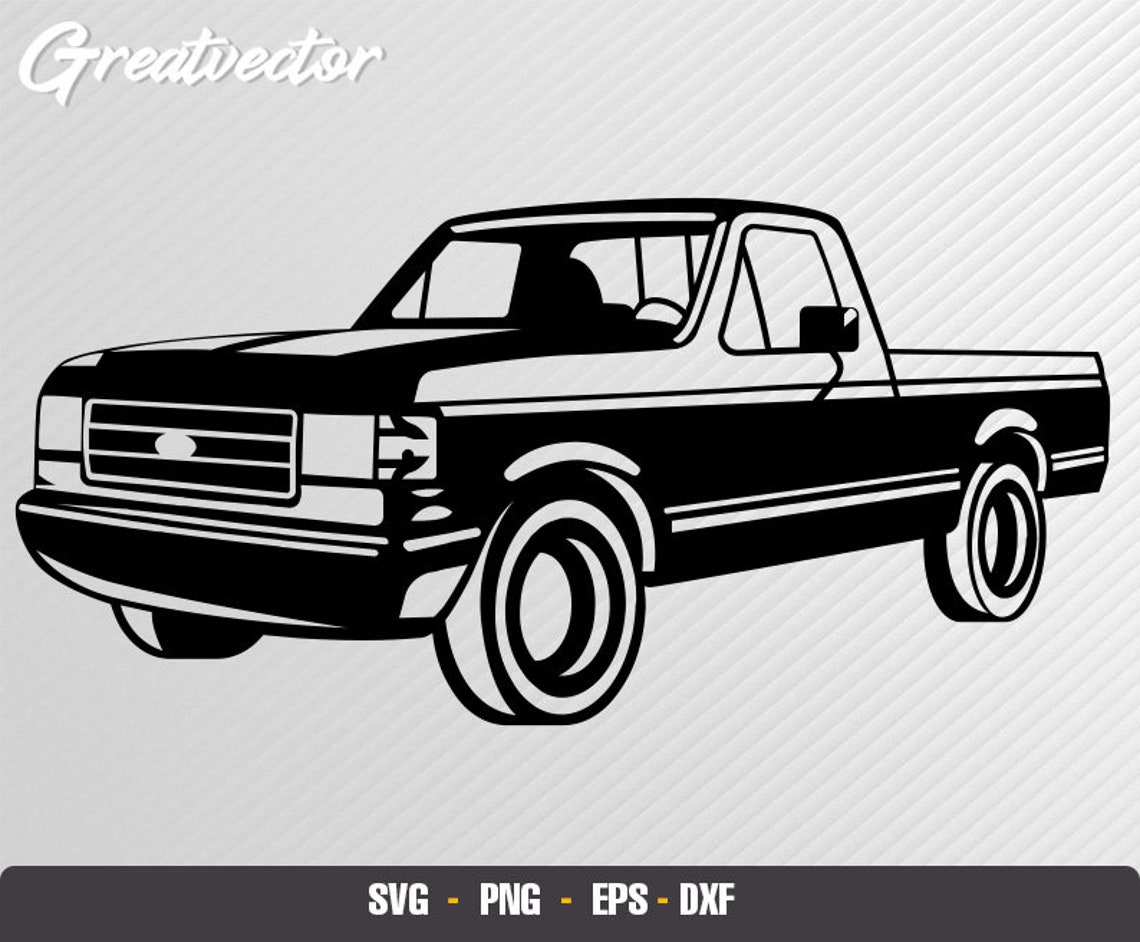 1987-1991 F 150 Pick up L EPS SVG PNG Dxf L Vector Art - Etsy