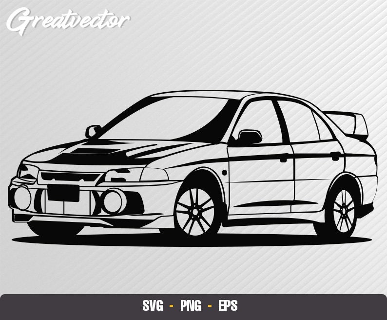 Lancer Evolution 4 l EPS SVG PNG l | Etsy