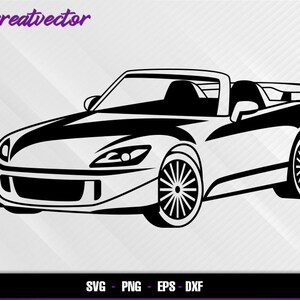 Digital Drawing & Illustration PNG Honda S2000 Convertible EPS SVG Dxf ...