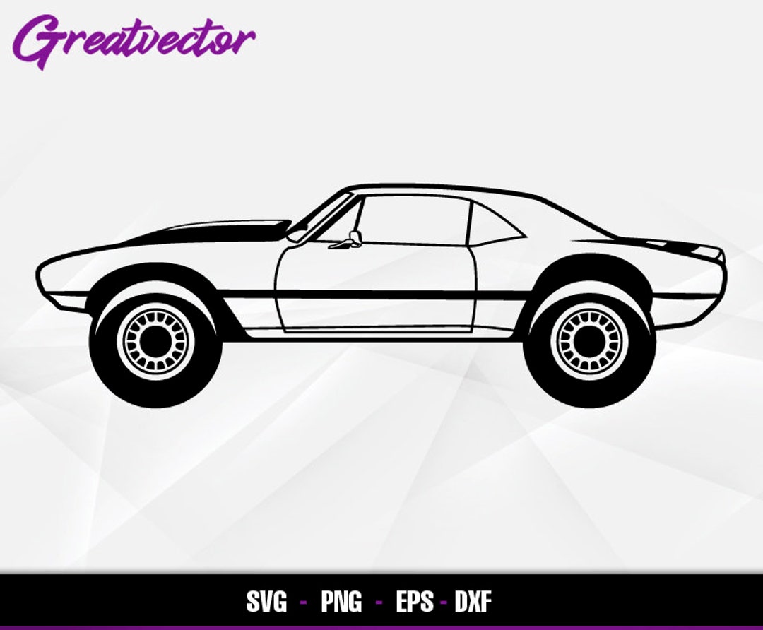 1967 Camaro Z28 Movie Car L EPS - SVG - PNG - Dxf L Vector Art - Etsy