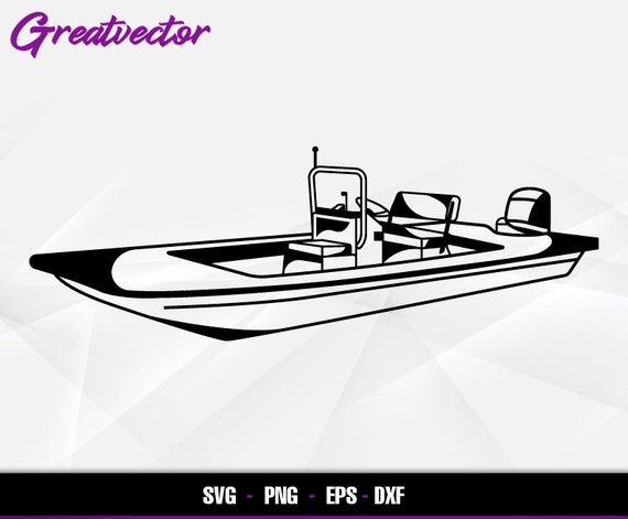 Powerboating Boat L EPS SVG PNG Dxf L Vector Art - Etsy