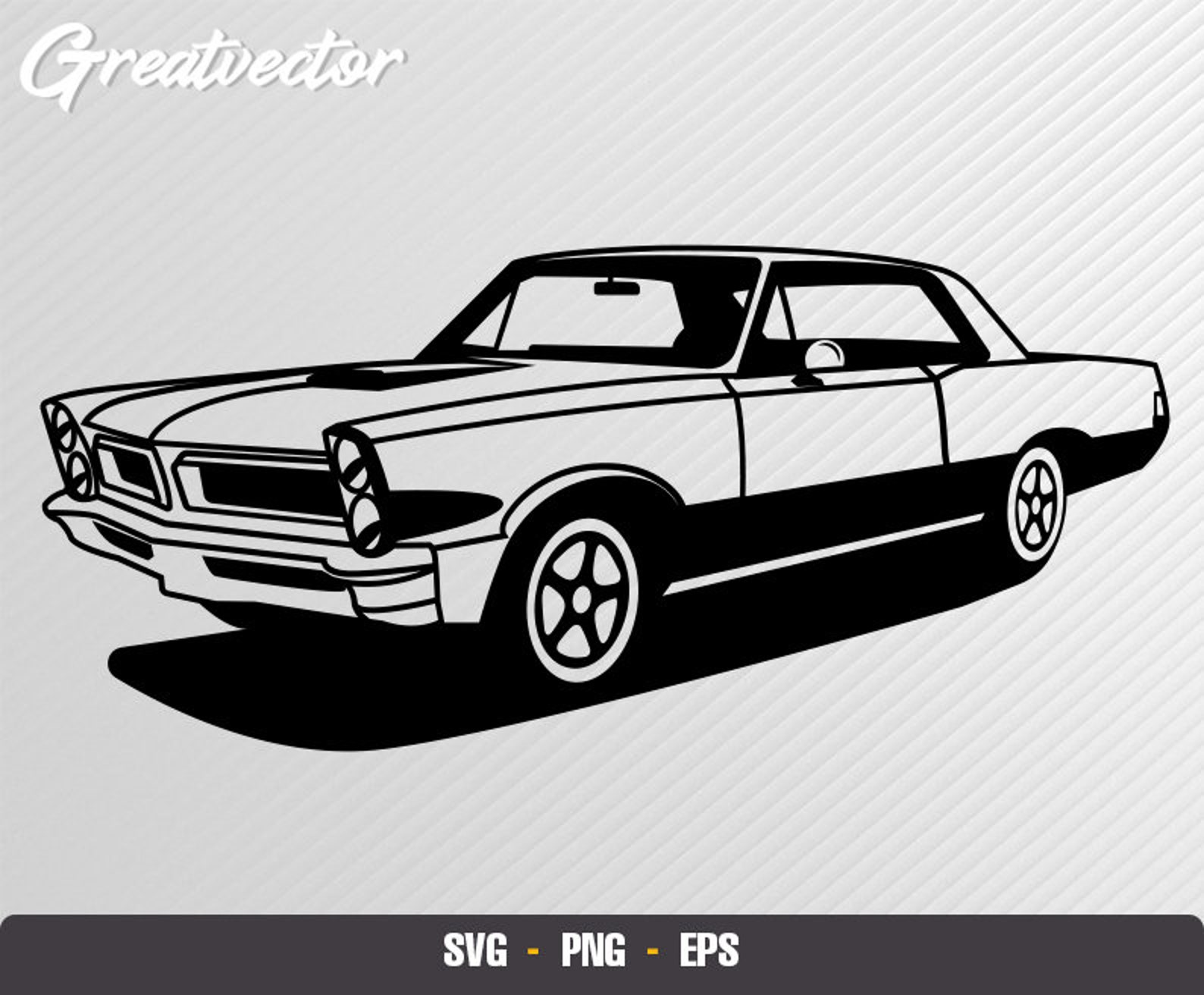 1967 Pontiac Gto Black L EPS - SVG - PNG L L Vector Art - Etsy
