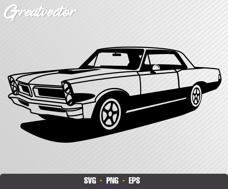 1967 Pontiac Gto Black L EPS - SVG - PNG L L Vector Art - Etsy UK