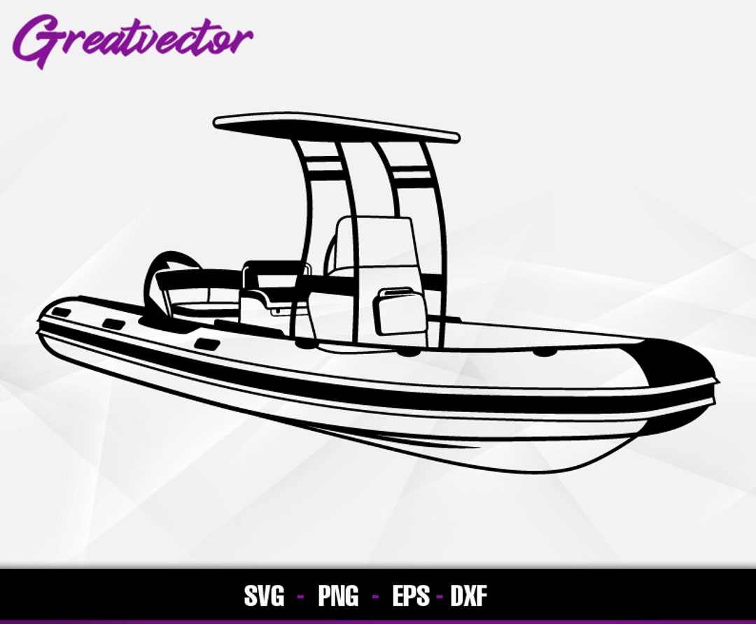 Rigid Inflatable Boat L EPS - SVG - PNG - Dxf L Vector Art - Etsy