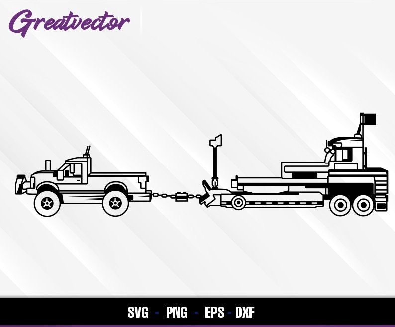 Pulling Truck Vector Art - L EPS - SVG - PNG - Dxf L Vector Art - Etsy