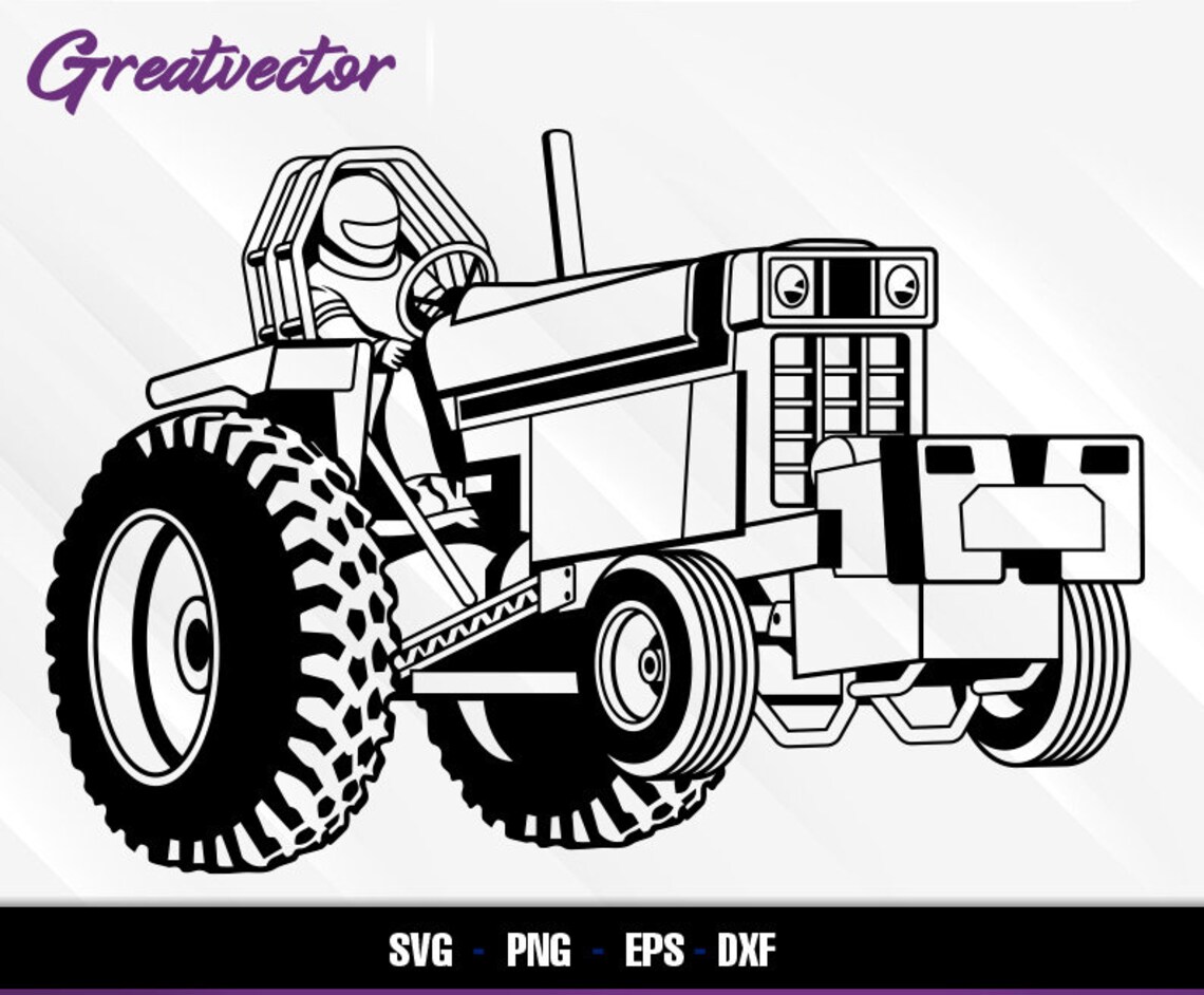 Pulling Truck - SVG EPS DXF Png - Etsy