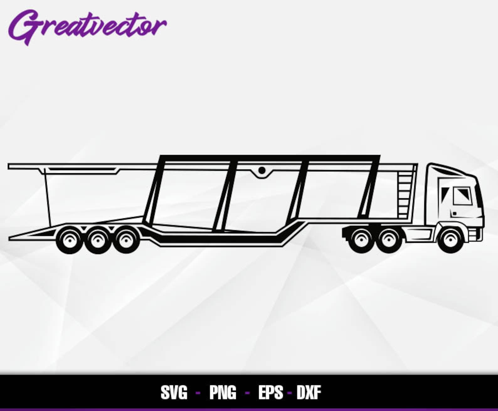 Car Carrier Truck - EPS - SVG - PNG - Dxf - Vector Art - Etsy