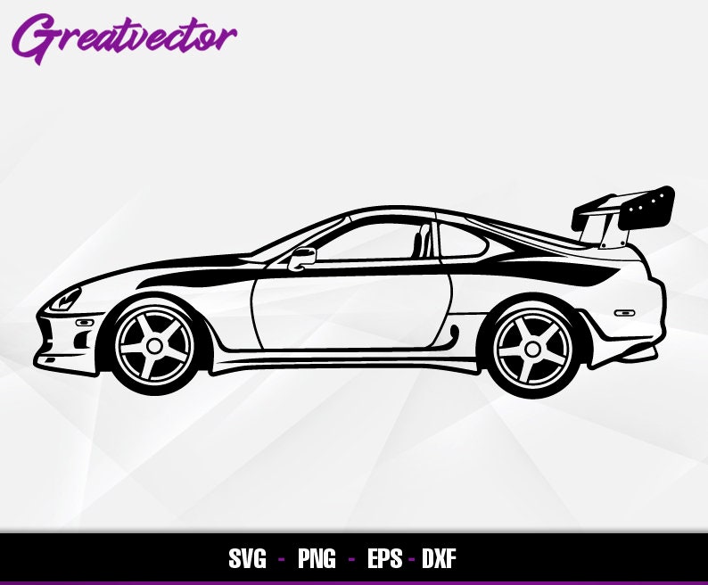 1995 Supra Mark Iv L EPS SVG PNG Dxf L Vector Art - Etsy