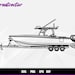 Center Console Boat on a Trailer L EPS - SVG - PNG - Dxf L Vector Art ...