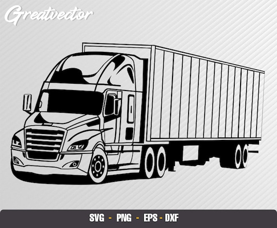 2017 Full truck cascadia l EPS SVG PNG Dxf l Vector Art | Etsy
