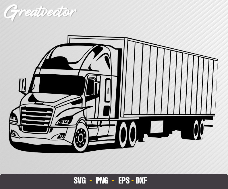 2017 Full Truck Cascadia L EPS SVG PNG Dxf L Vector Art - Etsy