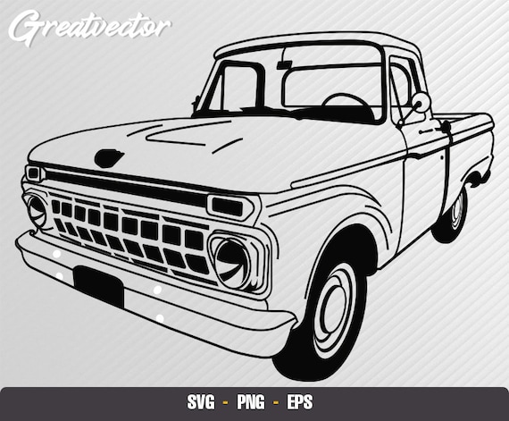 1965 Pickup Truck SUV F 100 vector F150 Pickup Car | Etsy