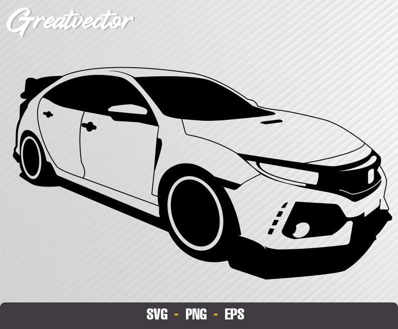 Civic type R SVG EPS PNG | Etsy