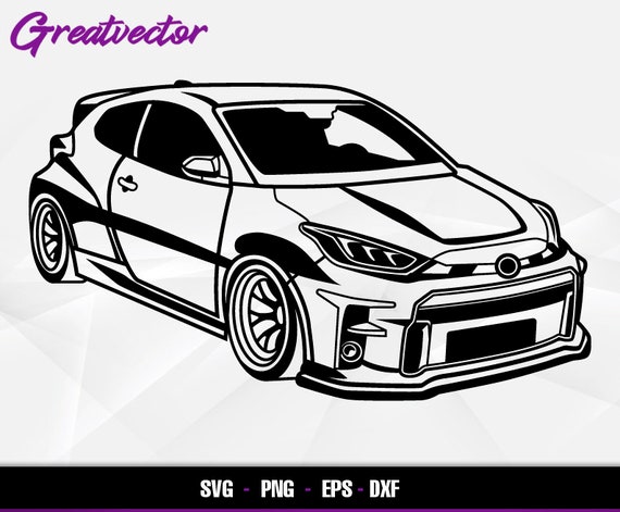 2021 Yaris Gr L EPS SVG PNG Dxf L Vector Art - Etsy