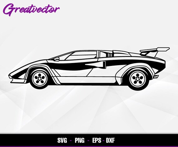 1974-1990 Lambo Countach L EPS SVG PNG Dxf L Vector Art - Etsy