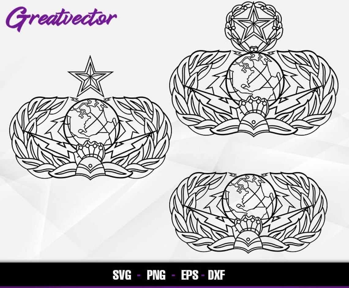 Cyberspace Support Badge L EPS SVG PNG Dxf L Vector Art | Etsy