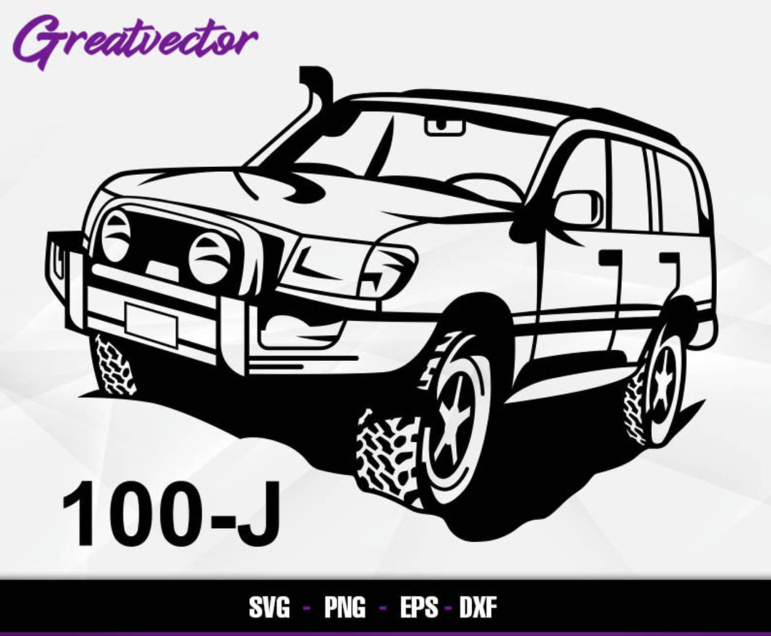 Land Cruiser 100-J L EPS - SVG - PNG - Dxf L Vector Art - Etsy