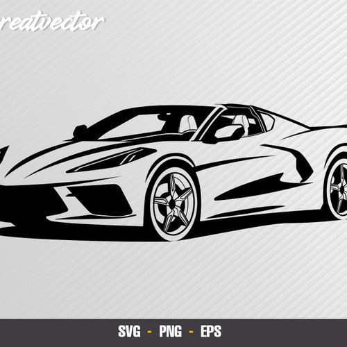 Corvette Convertible C8 2021 EPS SVG PNG Dxf Vector - Etsy