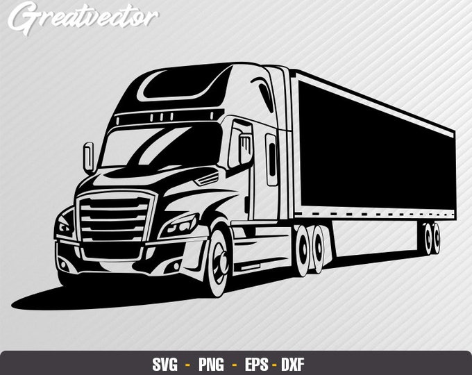 2021 Freightliner Cascadia SVG - EPS - PNG vector file - Etsy México