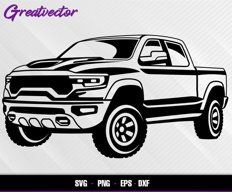 Ram 1500 Trx 2021 l EPS SVG PNG Dxf l Vector Art - Etsy España