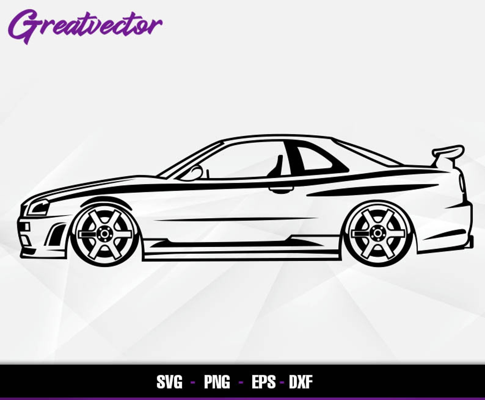 Skyline Gt-r L EPS SVG PNG Dxf L Vector Art | Etsy