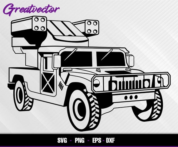 Avenger Air Defence Systems Humvee L EPS SVG PNG Dxf L - Etsy