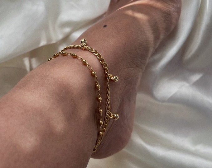 Gold Anklets With Bells for Women / Gold Chain Anklets / Cambodian ...