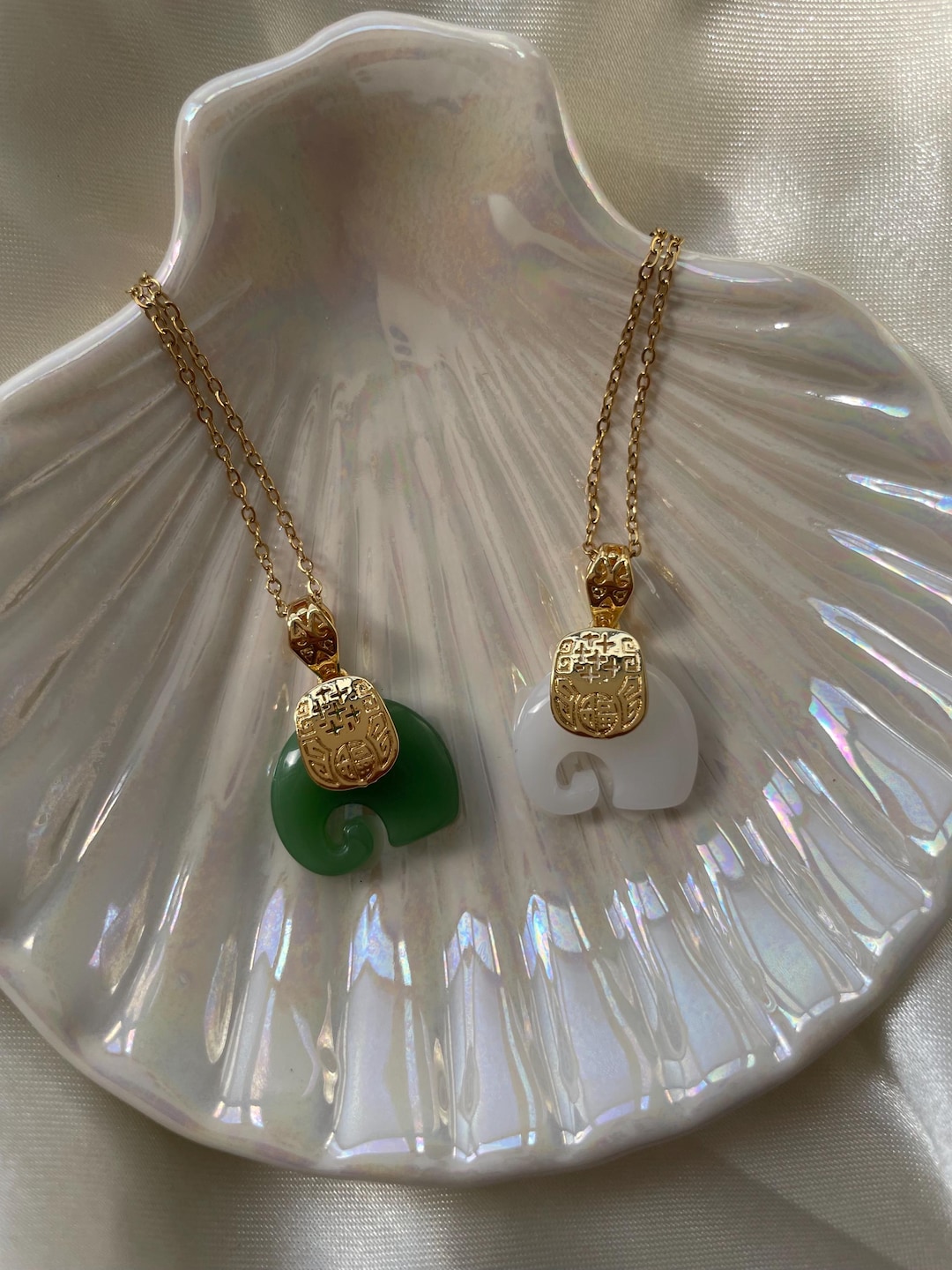 Jade Elephant Necklace, Elephant Pendant, Jade Neckaces, Lucky Necklace ...
