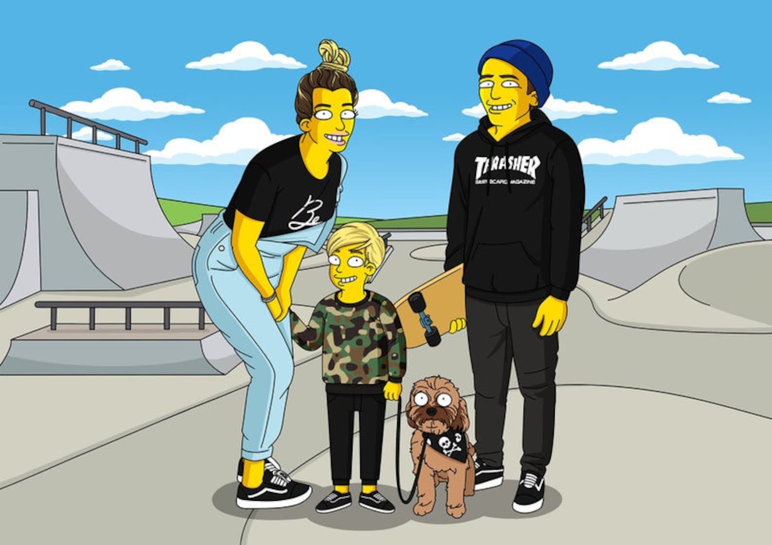 Custom Simpsons Family Couple Portrait From Photo, Yellow Cartoon ...