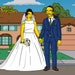 Custom Wedding Anniversary Portrait Simpsons Couple Portrait - Etsy