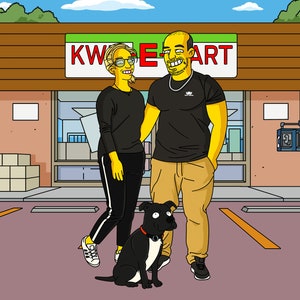 Kwik E Mart Custom Simpsons Family Portrait From Photo, Personalizzato ...