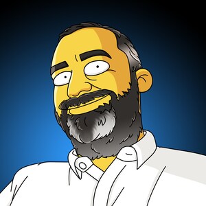 Custom Simpsons Shoulders up Close up Portrait From Photo, Yellow ...