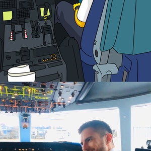 Custom Simpsons Airline Pilot Portrait From Photo, Yellow Cartoon ...