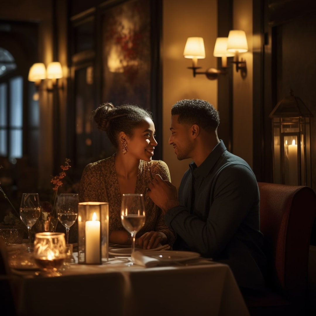 Romantic Dinner Moment Digital Art Stock Photo - Etsy