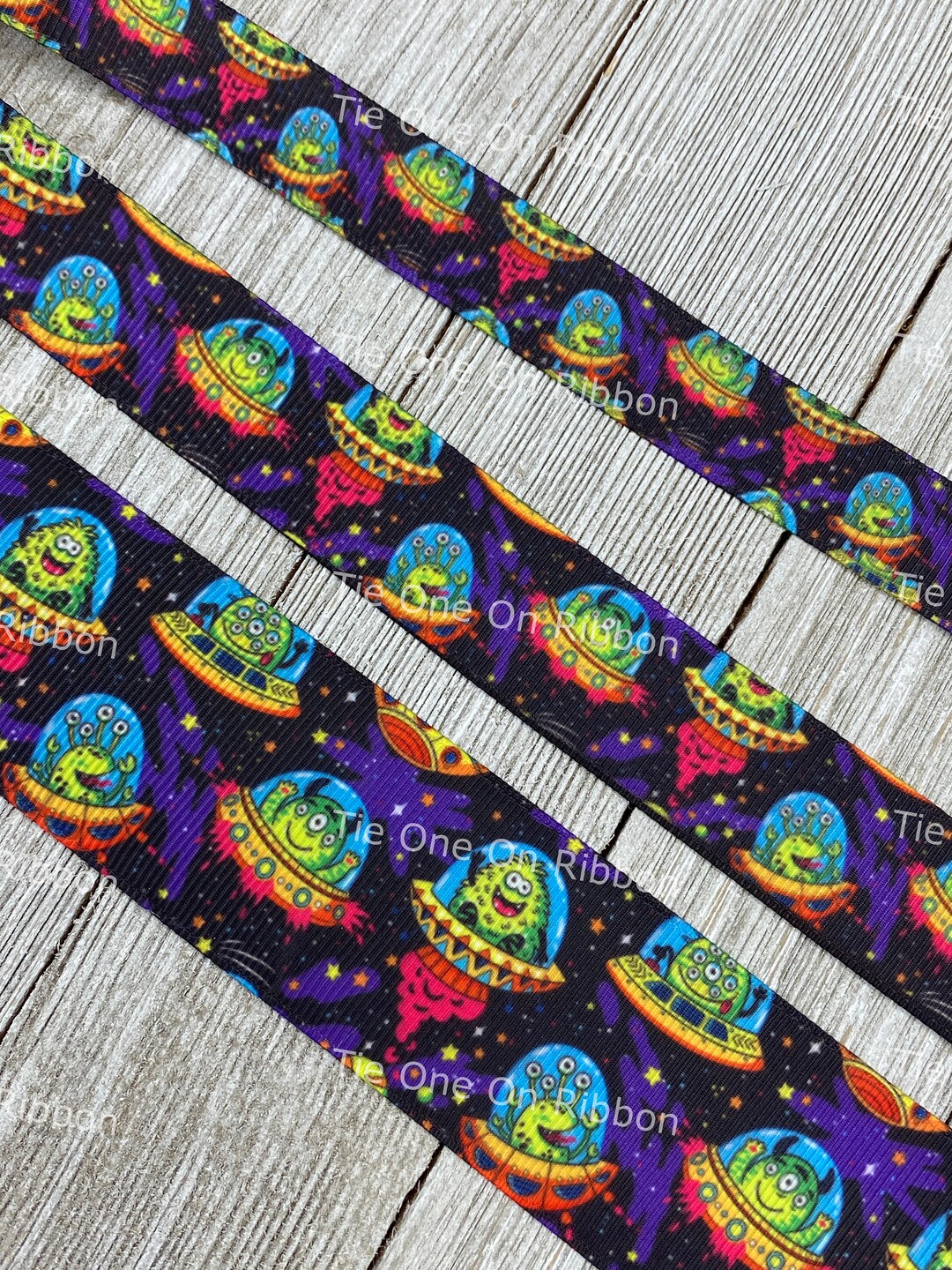 Cute Green Alien Print Grosgrain Ribbon 5/8 7/8 1.5 Inch - Etsy