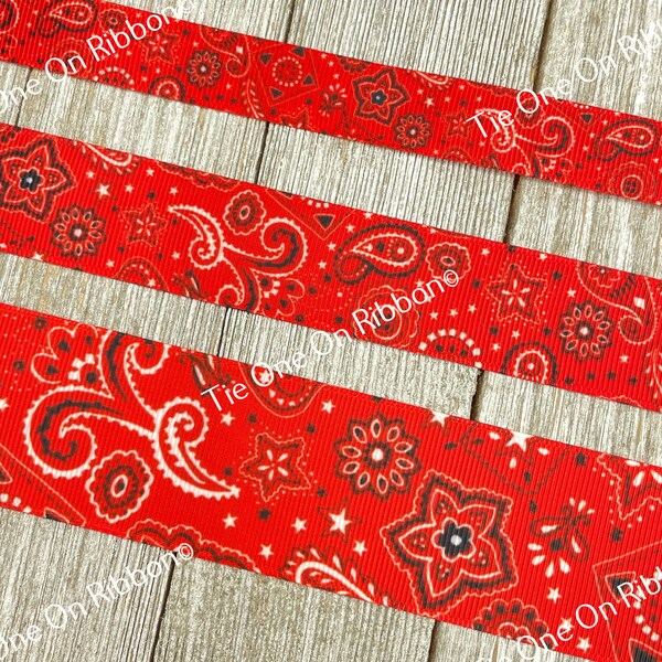 Red Bandana Bows - Etsy